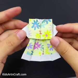 Mini Skirt Dress Origami Paper Craft Tutorial - Kids Art & Craft
