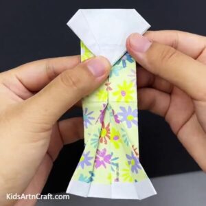Mini Skirt Dress Origami Paper Craft Tutorial - Kids Art & Craft