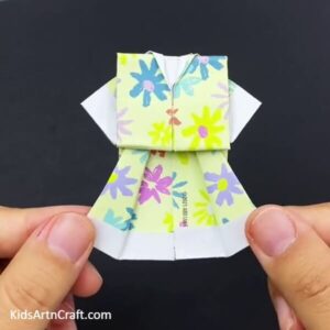 Mini Skirt Dress Origami Paper Craft Tutorial - Kids Art & Craft