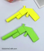 Easy Paper Gun Toy Craft For Kids Tutorial - Kids Art & Craft