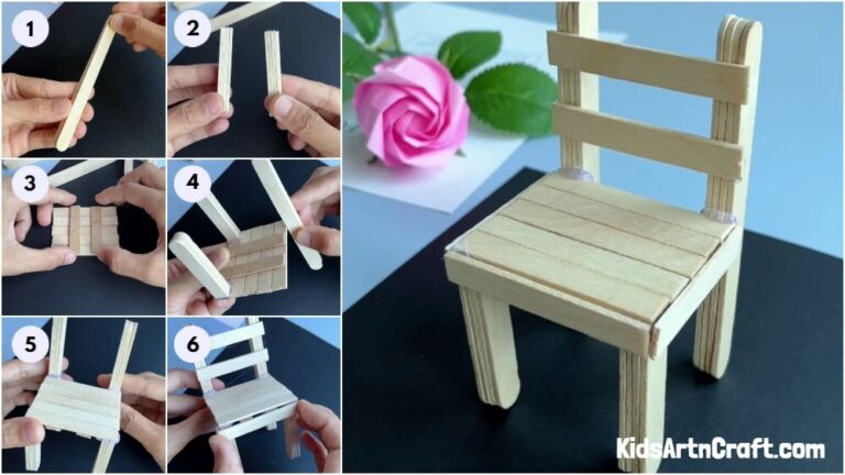 Popsicle Sticks Chair Craft Making Tutorial - Kids Art & Craft