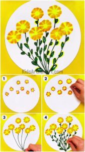 Pretty Flower Painting Hack with Cotton Earbuds - Kids Art & Craft