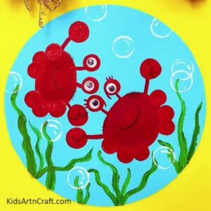 Red Crabs Underwater Painting Step by Step Tutorial For Kids - Kids Art ...