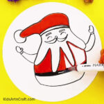 Santa Drawing From Hand Outline Step by Step Tutorial - Kids Art & Craft