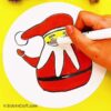 Santa Drawing From Hand Outline Step by Step Tutorial - Kids Art & Craft