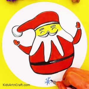 Santa Drawing From Hand Outline Step by Step Tutorial - Kids Art & Craft