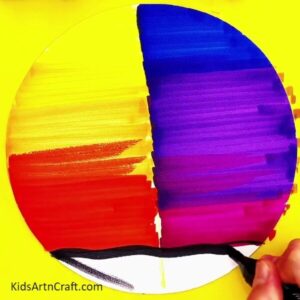 Tree Day And Night Sketch Pen Drawing Artwork - Kids Art & Craft