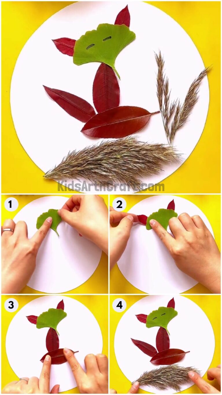 Unique Leaves Fox Craft Making Tutorial For Beginners - Kids Art & Craft