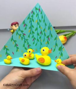 3D Swamp With Ducks Easy Craft Tutorial For Kids - Kids Art & Craft
