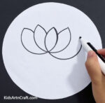 Easy Lotus Drawing Hack Tutorial For Kids - Kids Art & Craft