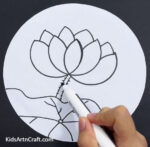 Easy Lotus Drawing Hack Tutorial For Kids - Kids Art & Craft