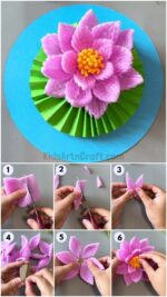 Fruit Foam Net Lotus Flower Craft Tutorial For Kids - Kids Art & Craft