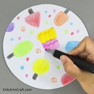 Ice Cream Drawing clay Art Tutorial For Summer - Kids Art & Craft