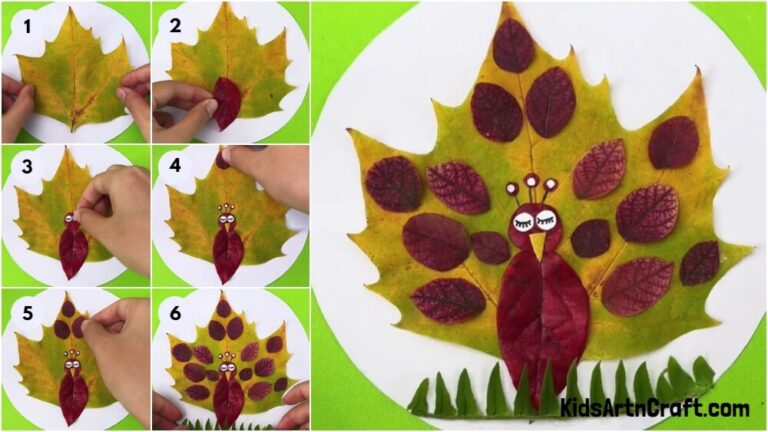 Leaf Turkey Craft Step By Step Tutorial For Kids - Kids Art & Craft