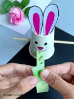 Paper Cup Bunny Eating Carrot Learning Craft Tutorial For Kids - Kids ...
