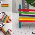 Mini House Popsicle Stick Craft Tutorial For Kids - Kids Art & Craft