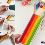 Mini House Popsicle Stick Craft Tutorial For Kids - Kids Art & Craft