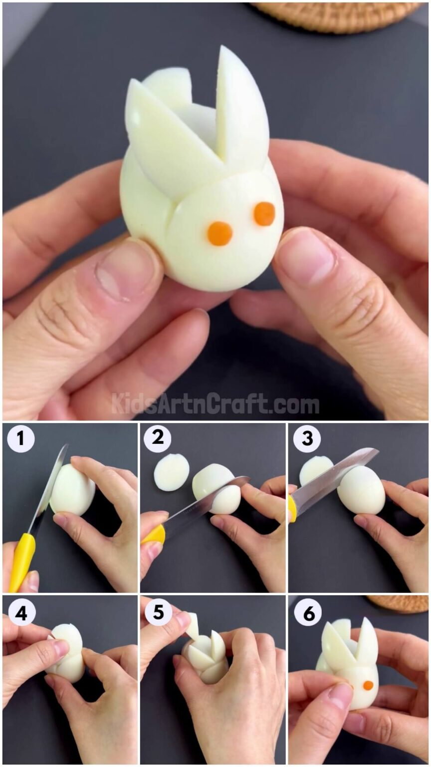 Boiled Egg Hack Rabbit Carving Tutorial For Kids - Kids Art & Craft