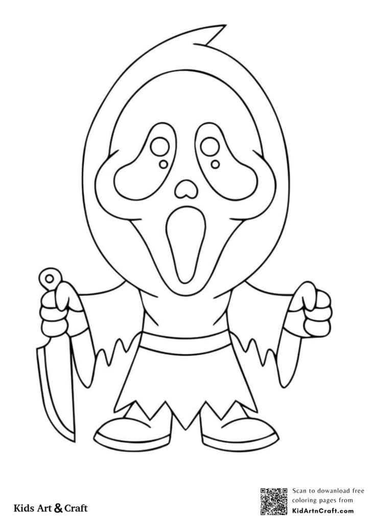 Halloween Coloring Pages For Kids - Kids Art & Craft