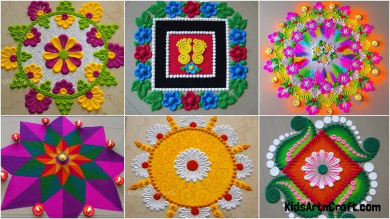 Amazing Geometric Rangoli Designs - Kids Art & Craft