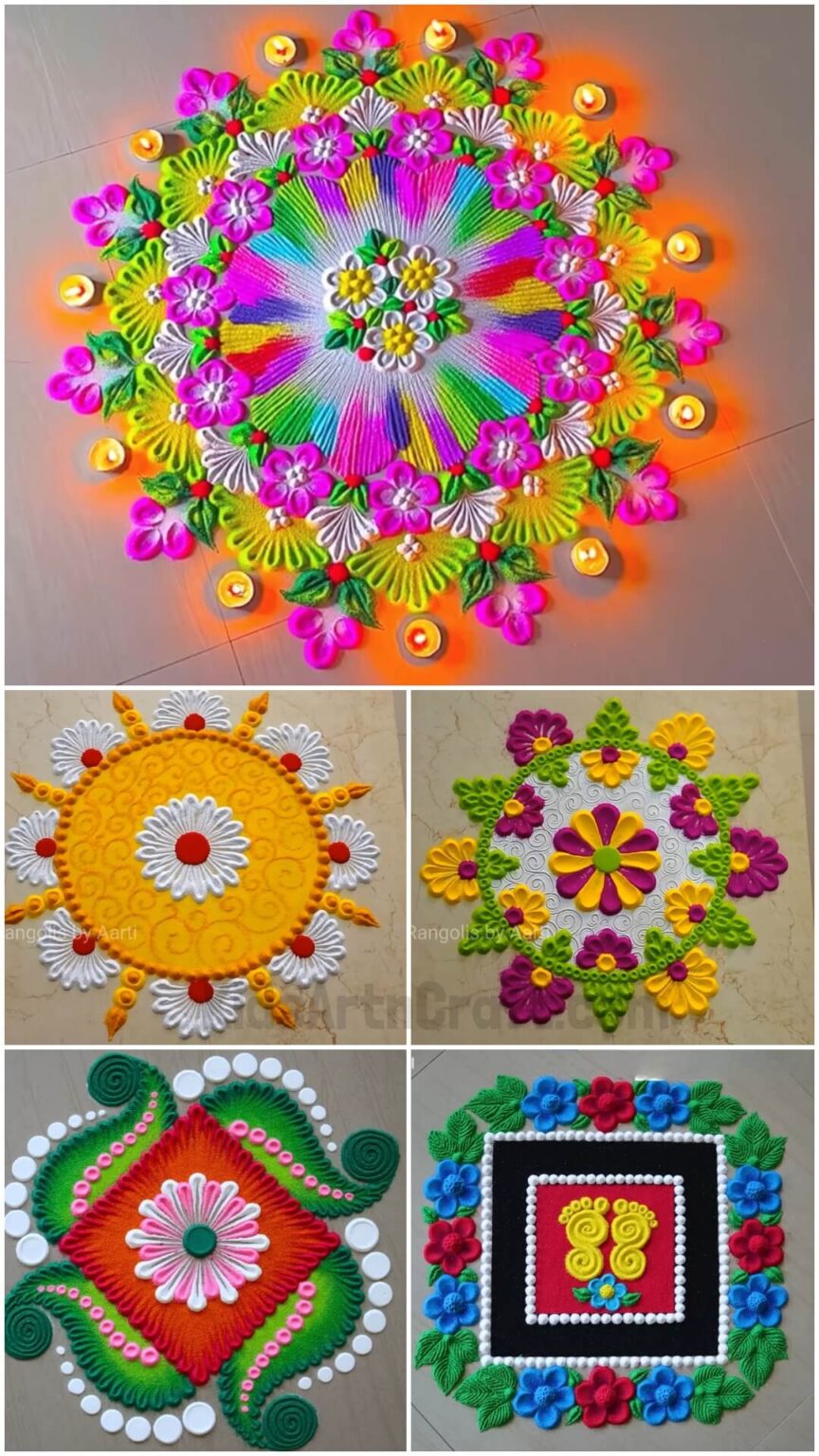 Amazing Geometric Rangoli Designs - Kids Art & Craft