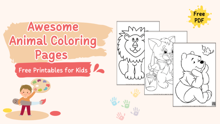Awesome Animal Coloring Pages For Kids - Kids Art & Craft