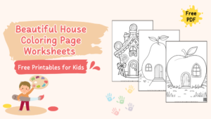 Beautiful House Coloring Page Worksheets For Kids - Kids Art & Craft