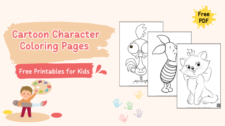 Free Printable Cartoon Character Coloring Pages For Kids - Kids Art & Craft