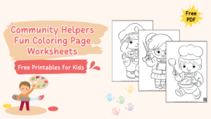 Community Helpers Fun Coloring Page Worksheets for Kids - Kids Art & Craft