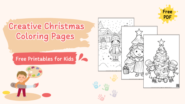 Creative Christmas Coloring Pages For Kids - Kids Art & Craft