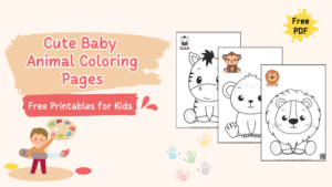 Cute Baby Animal Coloring Pages For Kids - Free Printable - Kids Art ...