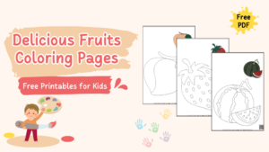 Delicious Fruits Coloring Pages for Children - Free Worksheet Printable ...