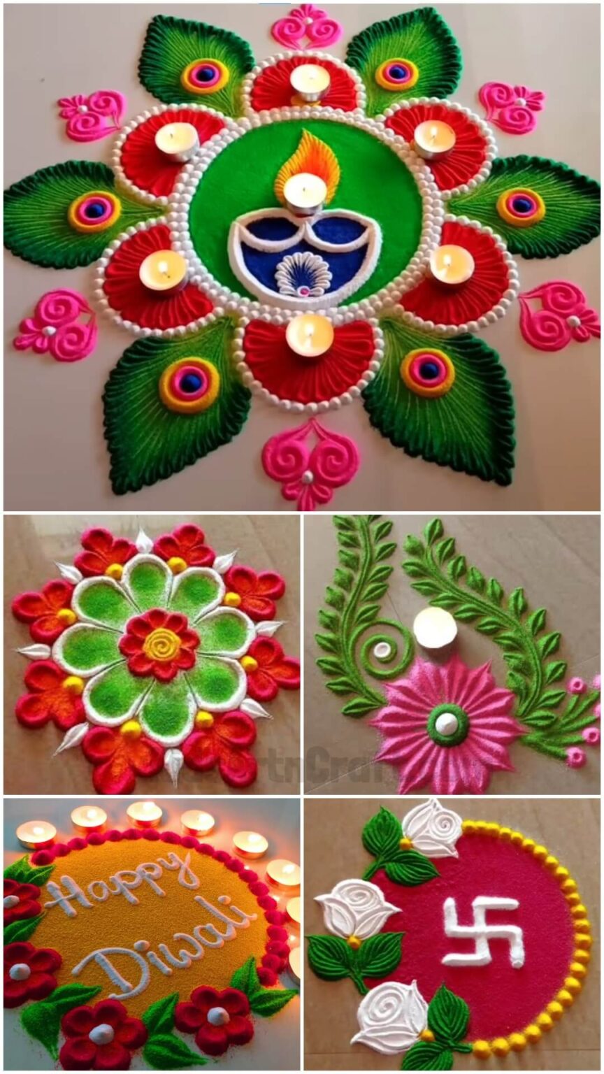Easy Rangoli Designs for Beginners - Kids Art & Craft