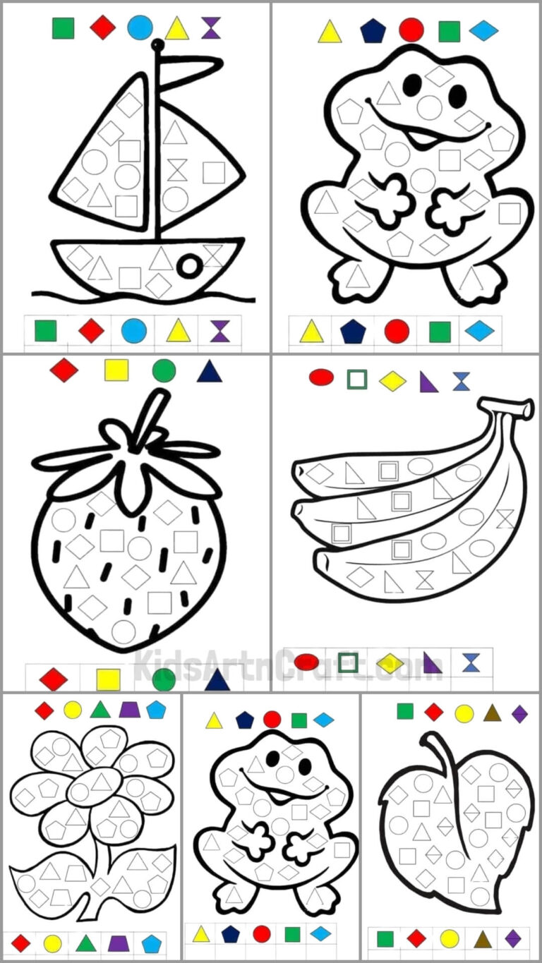 Fun with Shapes and Colors - Coloring Page Activities for Kids - Kids ...