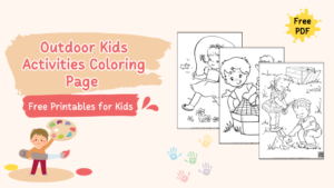 Outdoor Kids Activities Coloring Page For Kids - Kids Art & Craft