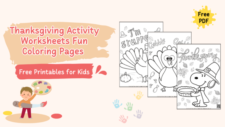 Thanksgiving Activity Worksheets - Fun Coloring Pages for Kids - Kids ...