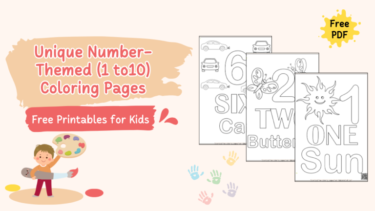 Unique Number-Themed (1 to10) Coloring Pages for Children - Kids Art ...