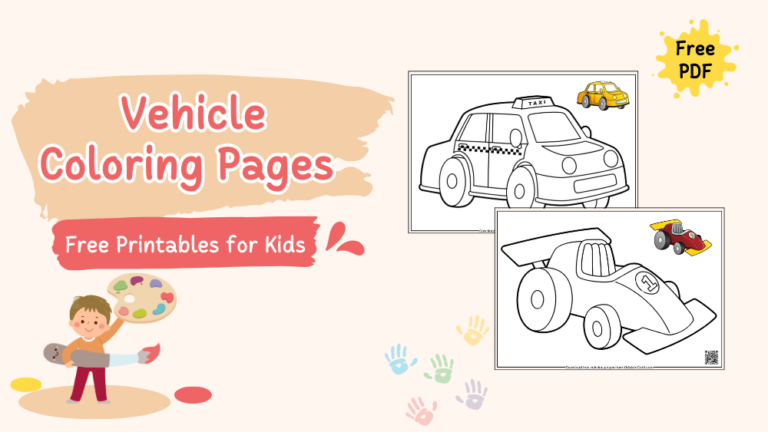 Vehicle Coloring Pages for kids - Kids Art & Craft