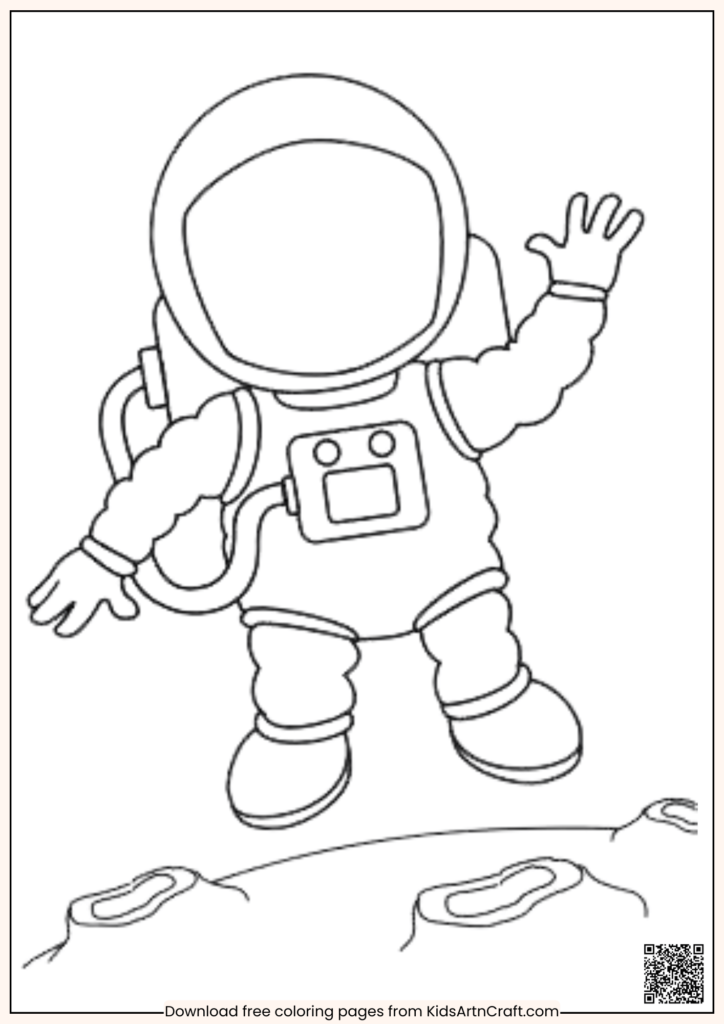 Space Themed Coloring Pages For Kids - Kids Art & Craft