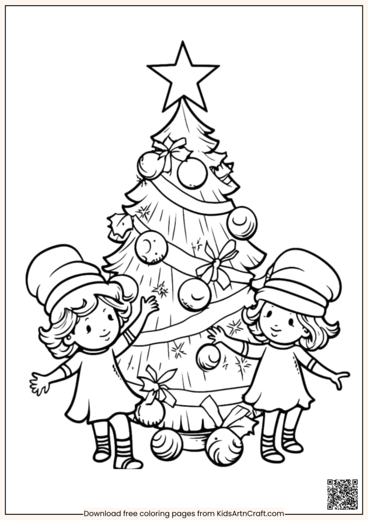 Creative Christmas Coloring Pages For Kids - Kids Art & Craft