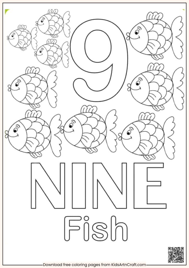 Unique Number-Themed (1 to10) Coloring Pages for Children - Kids Art ...