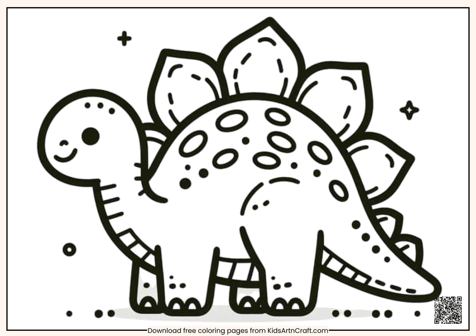 Dinosaur Coloring Pages For Kids - Free Worksheet Printables - Kids Art ...