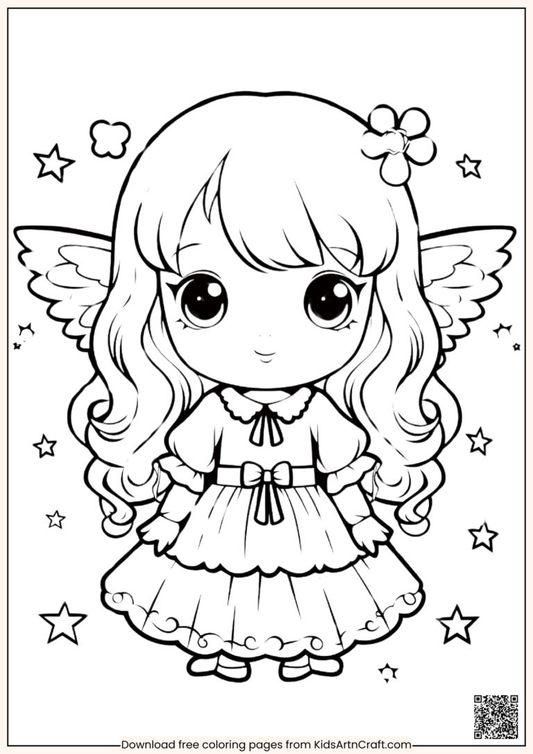 Cute Little Girl Printable Coloring Pages For Kids - Kids Art & Craft