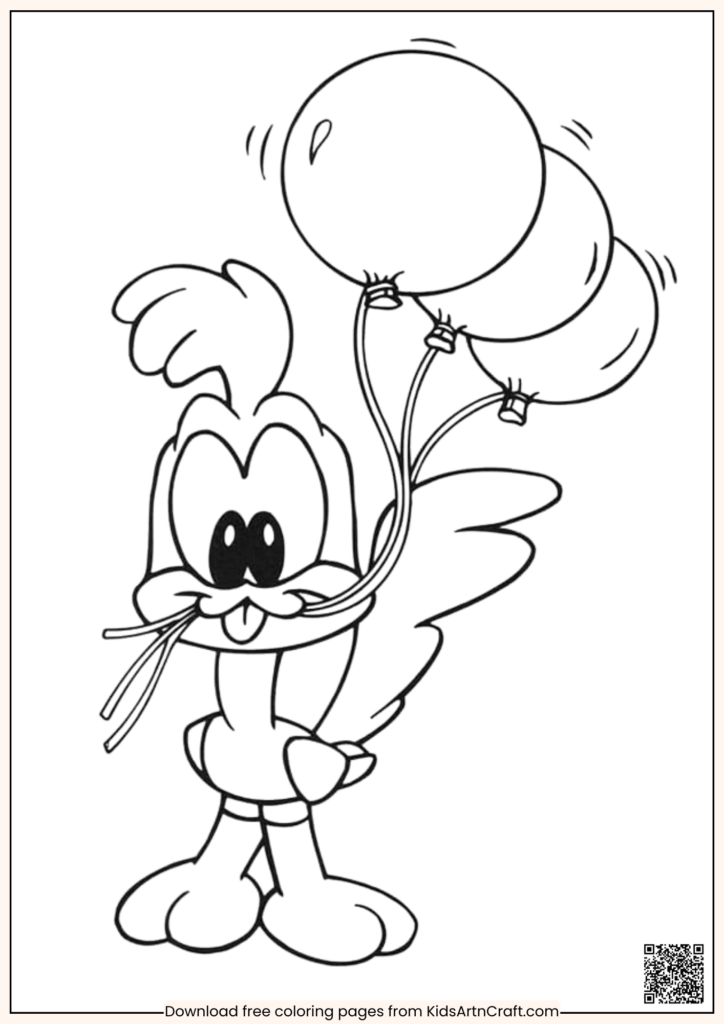 Creative Cartoon Character Coloring Pages Worksheet For Kids - Kids Art ...