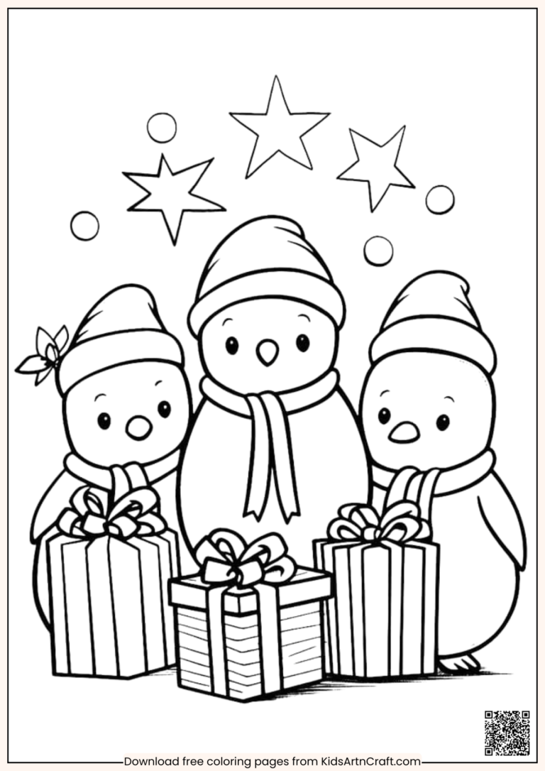 Creative Christmas Coloring Pages For Kids - Kids Art & Craft
