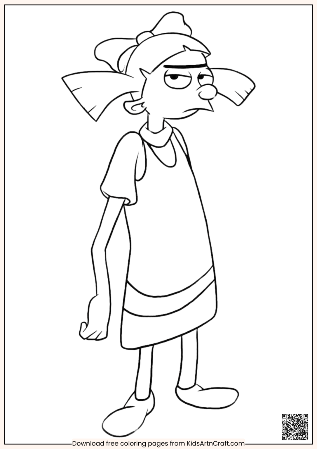Cartoon Character Coloring Pages Worksheet For Kids - Kids Art & Craft