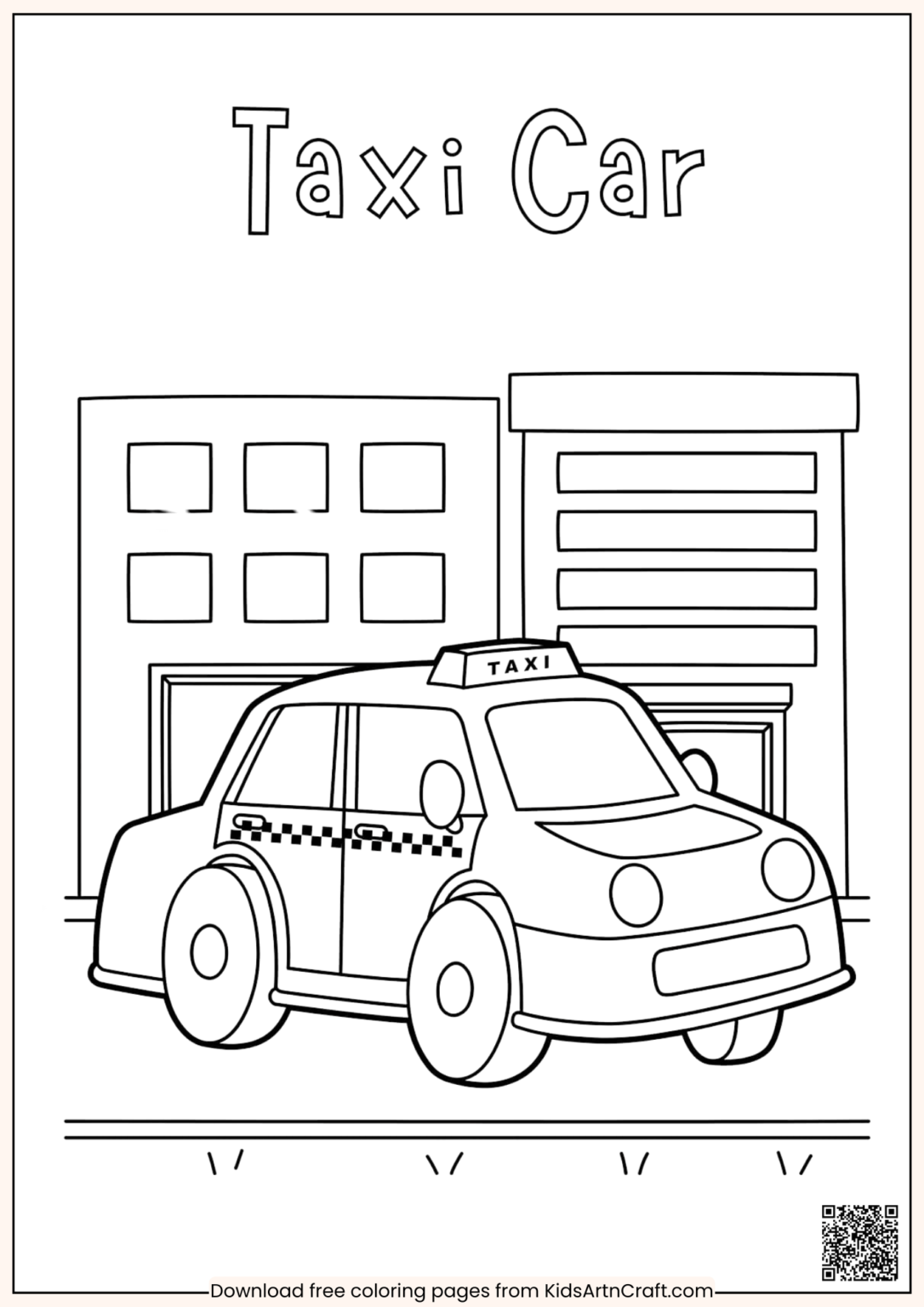Beautiful Vehicles Coloring Worksheet - Free Printable for Kids - Kids ...