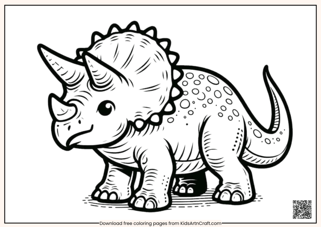 Dinosaur Coloring Pages For Kids - Free Worksheet Printables - Kids Art ...