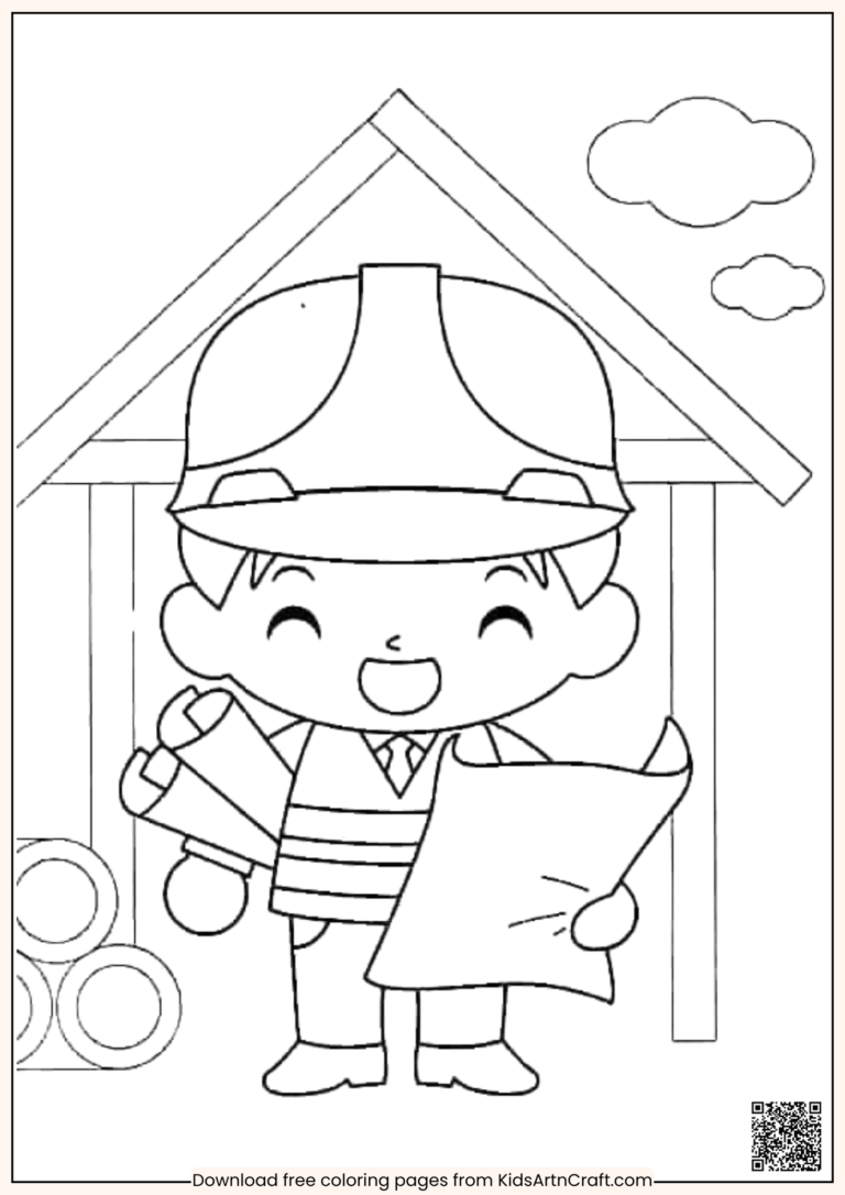 Community Helpers Coloring Pages For Kids - Kids Art & Craft