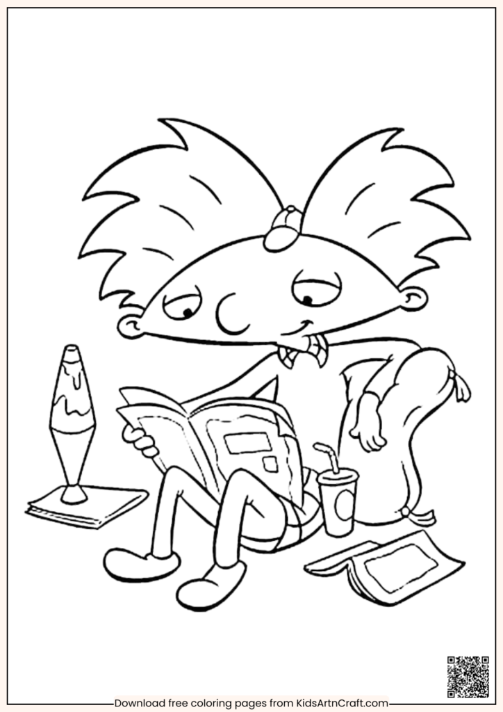 Cartoon Character Coloring Pages Worksheet For Kids - Kids Art & Craft